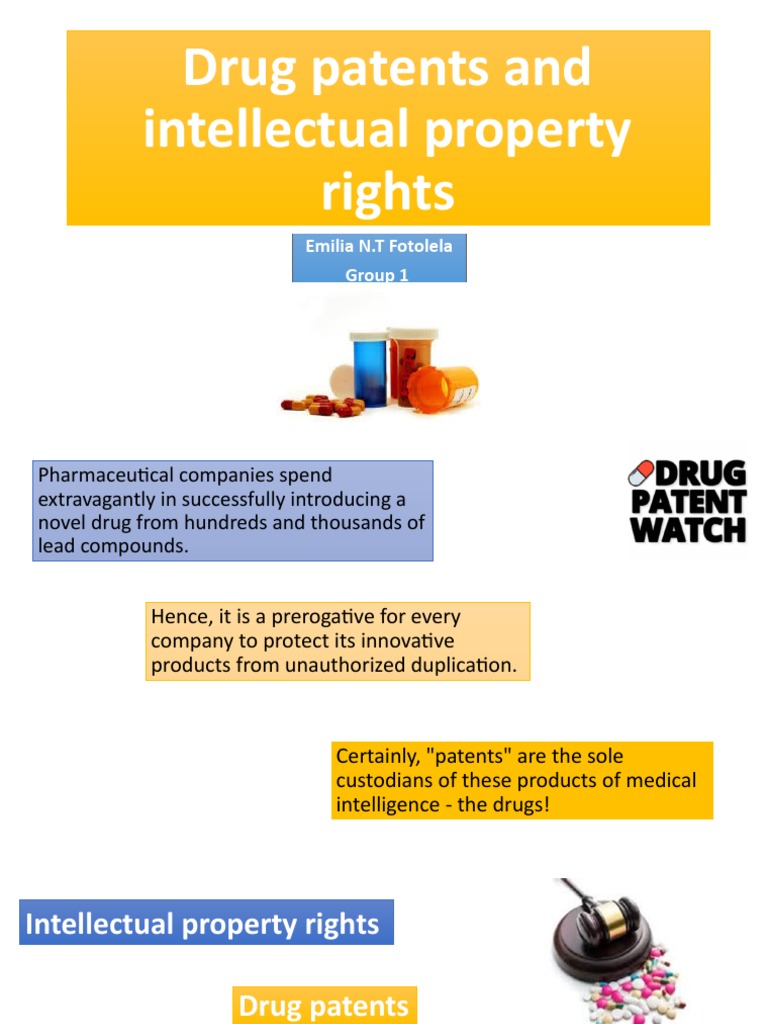 Drug Patents and Intellectual Property Rights | PDF | Intellectual ...