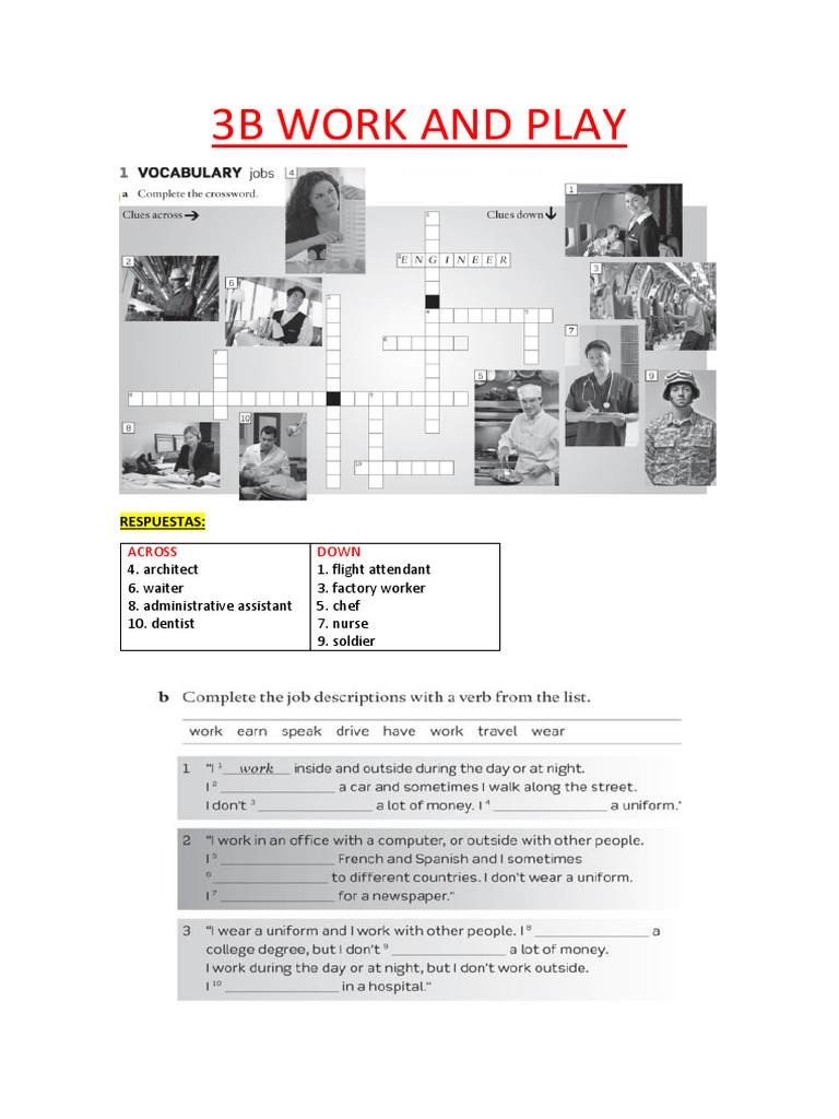 3B Work and Play | PDF | Language Arts & Discipline | Foreign Language ...