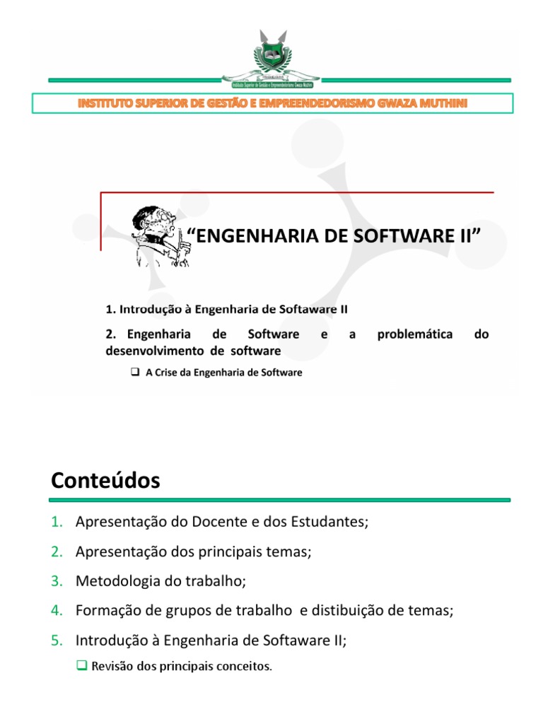 Aula 1 - ES II | PDF | Engenharia de Software | Engenharia de Sistemas