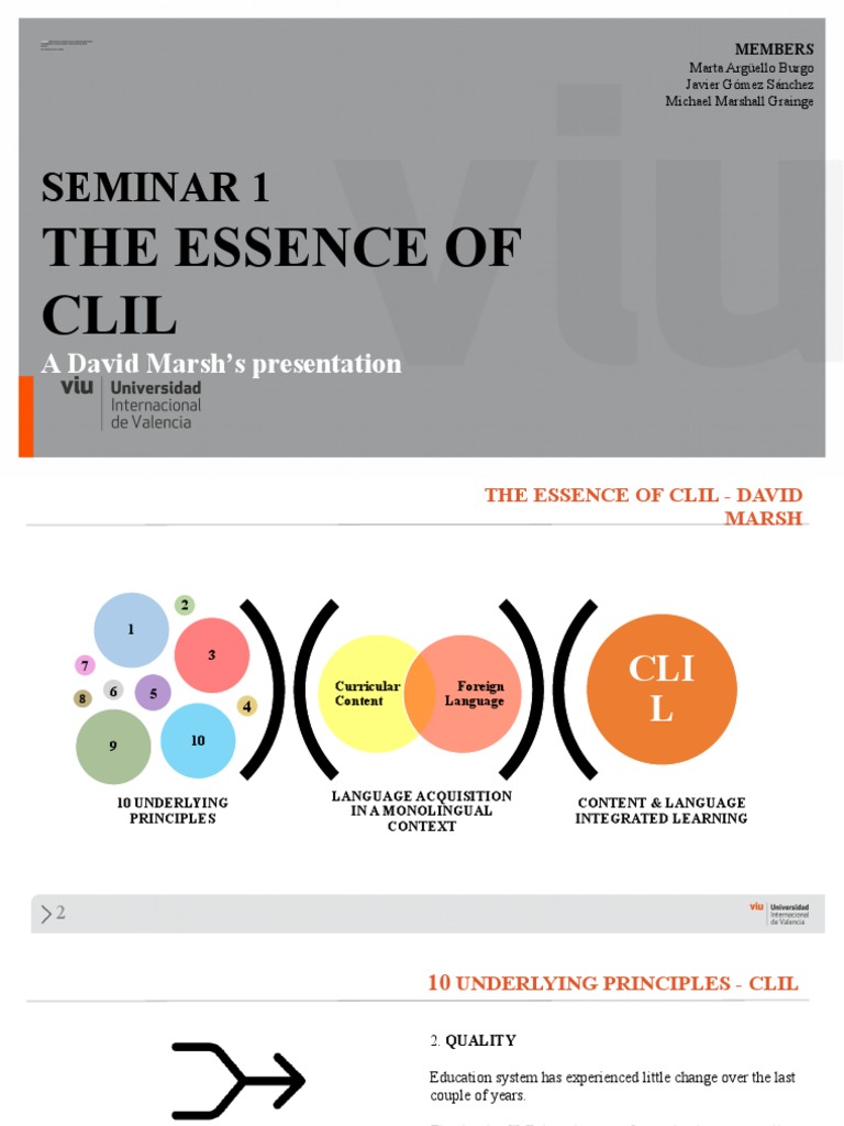 Seminar 1 - CLIL | PDF | Neuropsychological Assessment | Learning