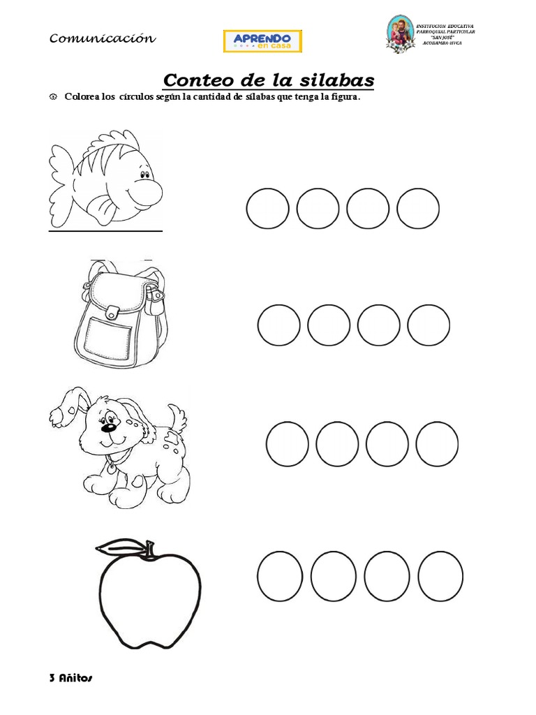 Tema Conteo de Silaba | PDF