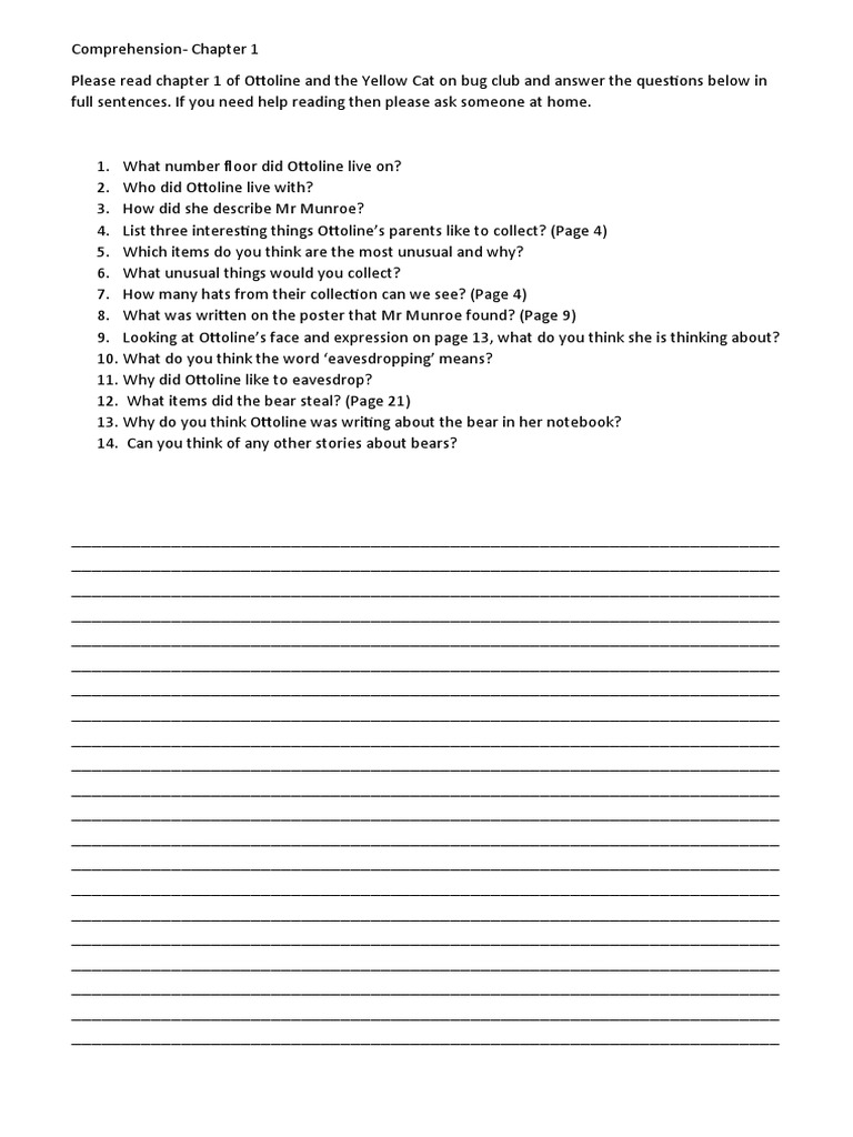 Chapter 1 Comprehension | PDF