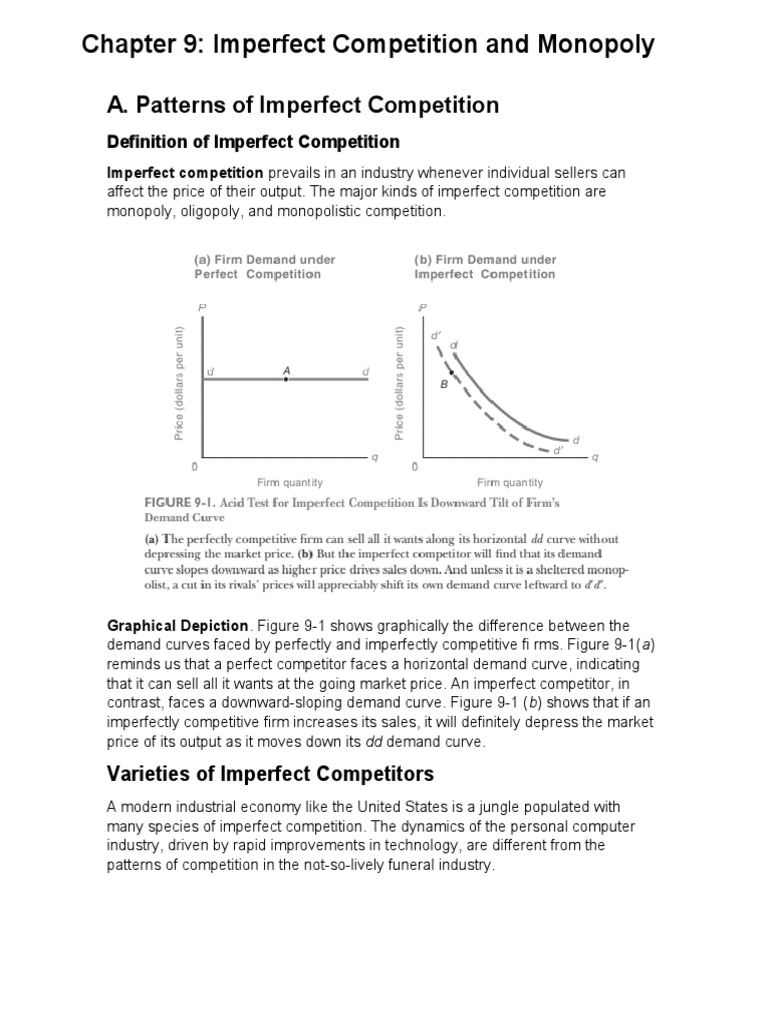 Economics Chapter 9 & 10 Summary | PDF | Monopoly | Oligopoly