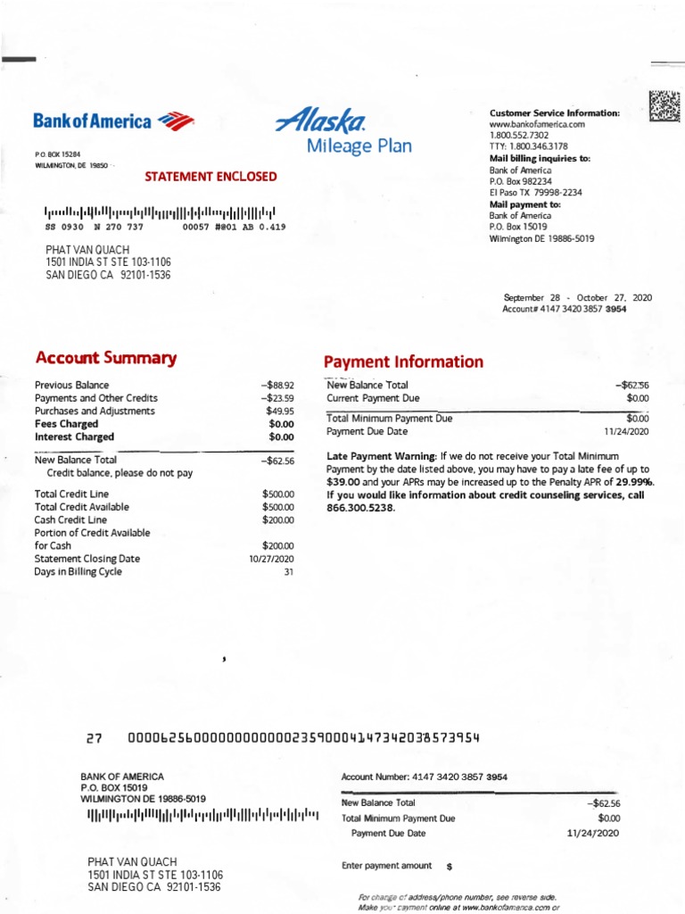 Credit Card Statement | PDF | Payments | Credit