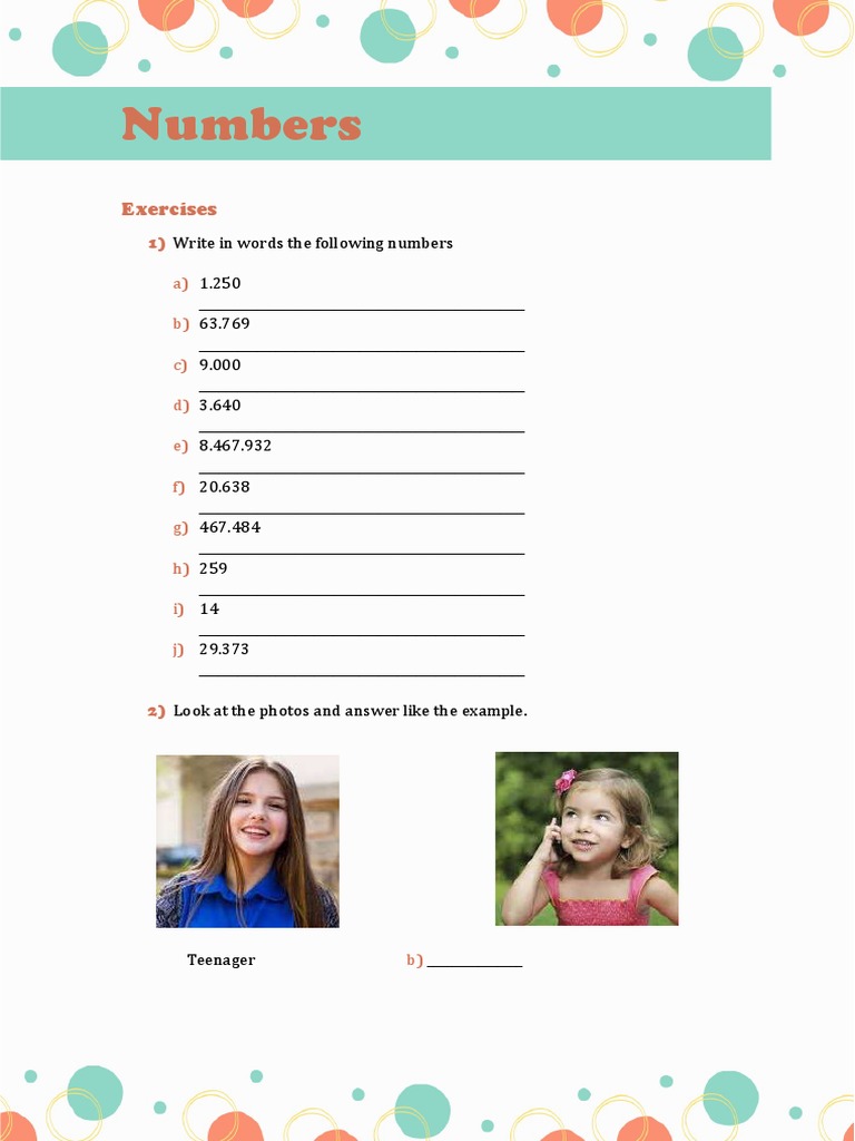 Numbers Exercises | PDF