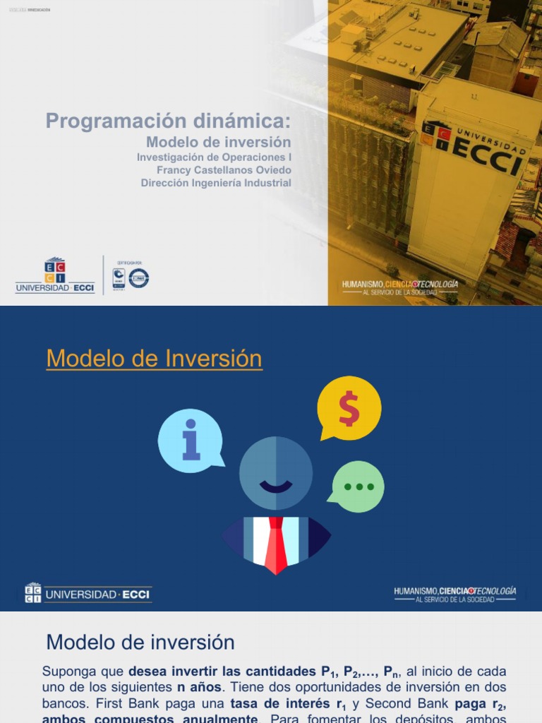 Modelo de Inversión en Programación Dinámica | PDF | Tasas de interés ...