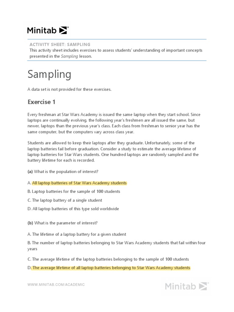 Sampling Activity PDF | PDF | Sampling (Statistics) | Stratified Sampling