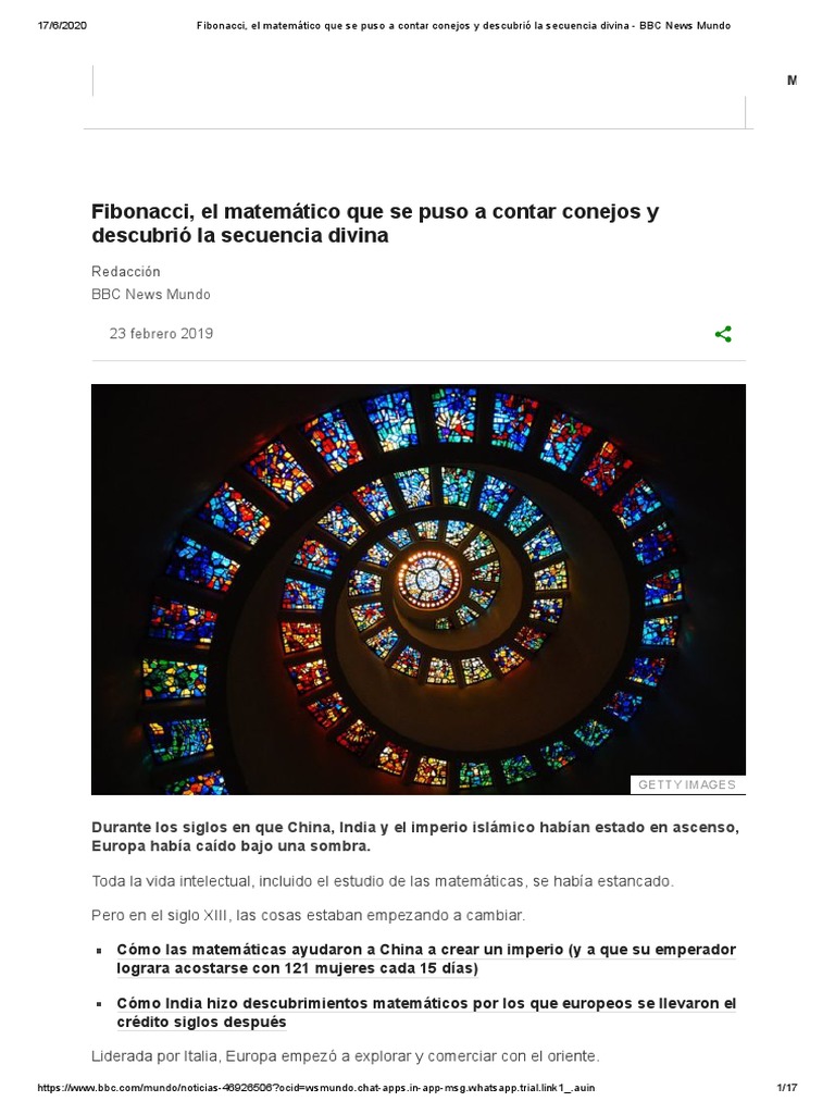 Fibonacci, El Matemático Que Se Puso A Contar Conejos y Descubrió La ...