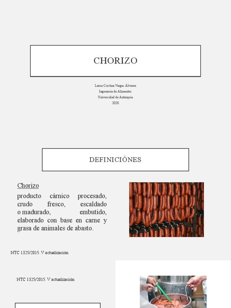 Proceso de Elaboración de Chorizo y Salchichas | PDF | Carne | Alimentos