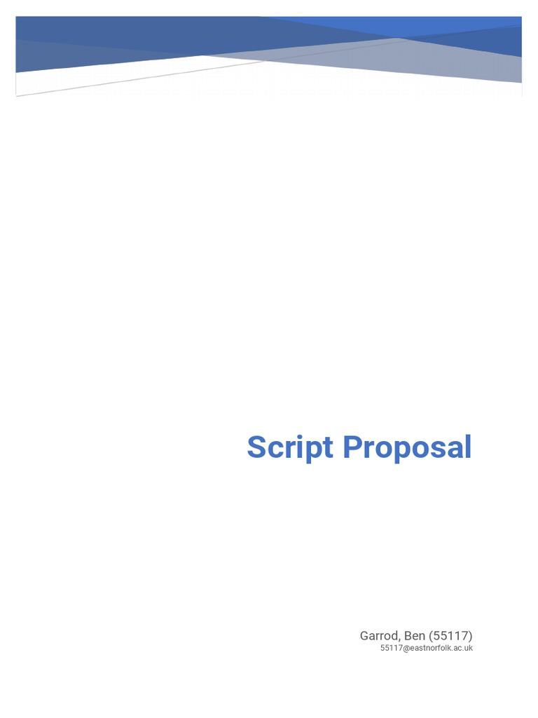 Script Proposal - Resubmission | PDF | Science Fiction | Influenza