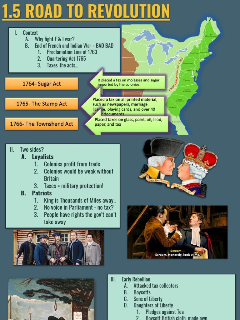 Road to Revolution: Key Events Overview | PDF | American Revolution ...