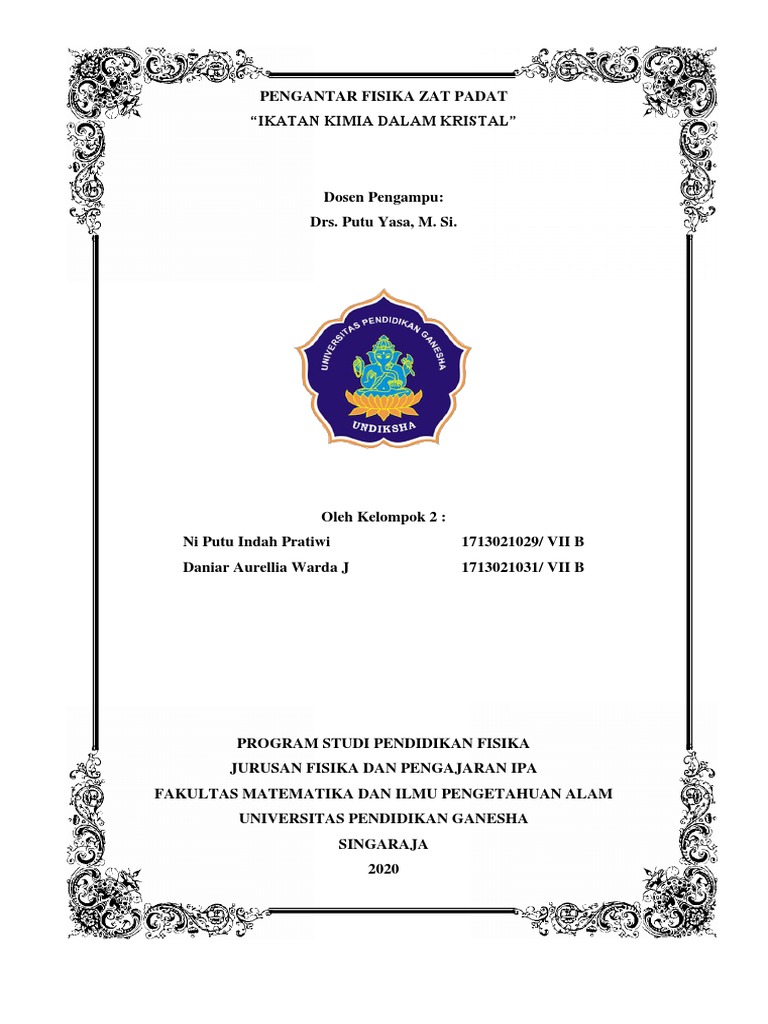 Ikatan Kimia dalam Kristal Zat Padat | PDF
