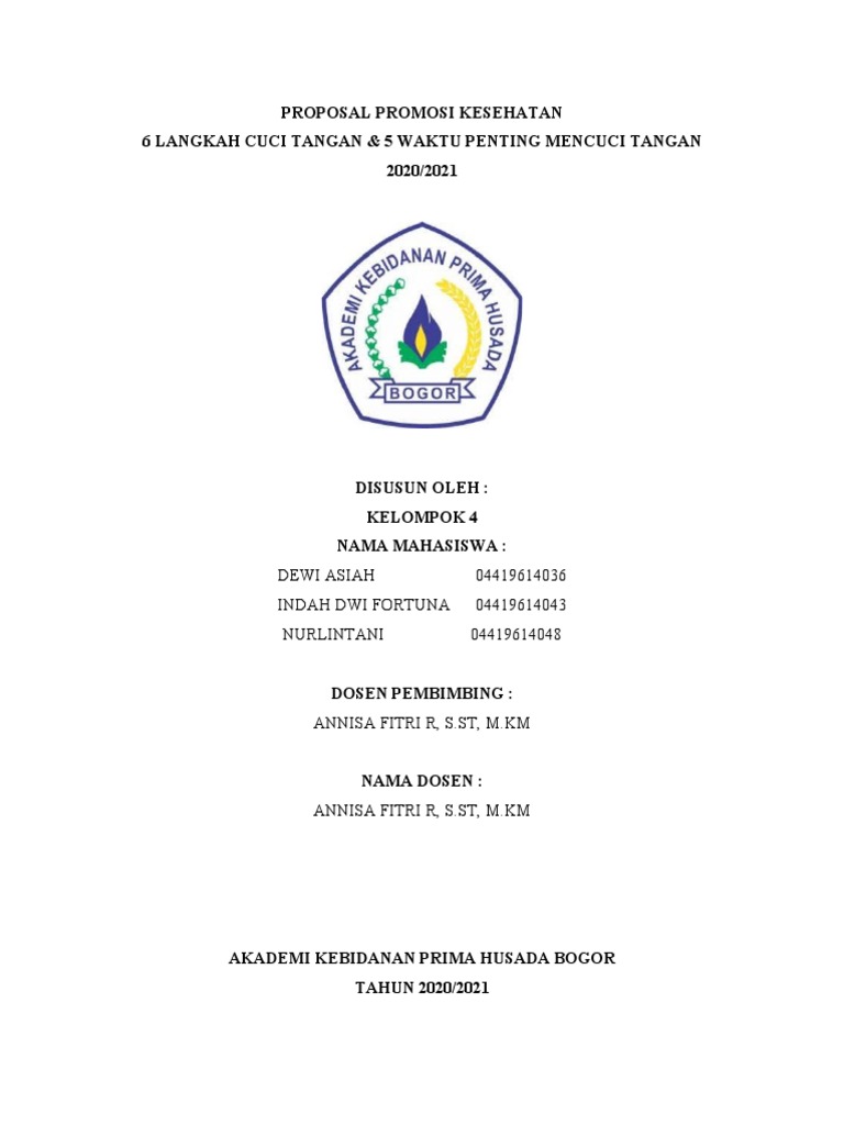 Proposal Promkes Kel-4 | PDF | Ilmu Sosial | Pengembangan Diri