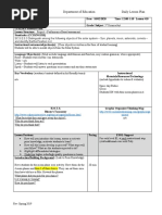 DLP Perdev Cot 1 | PDF | Lesson Plan | Learning