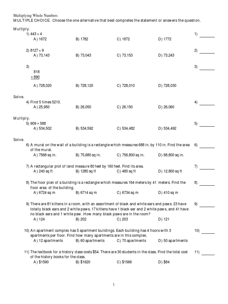 MULTIPLE CHOICE. Choose The One Alternative That Best Completes The ...