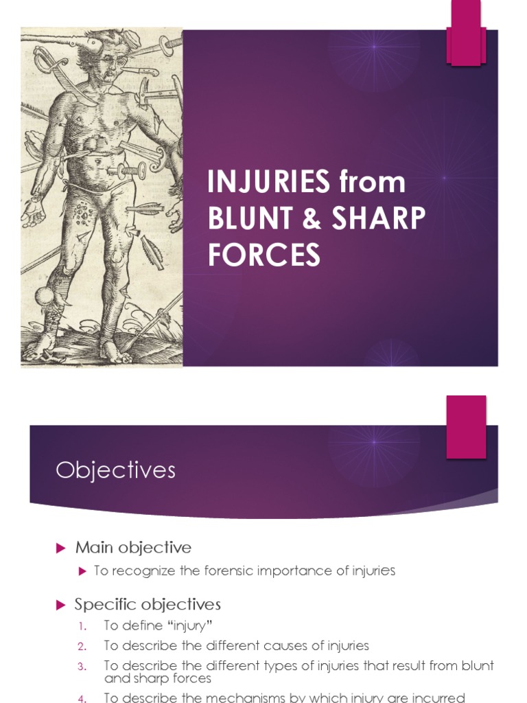 6-Injuries - Blunt .Sharp .Forces.2020.1 PDF | PDF | Self Harm | Wound