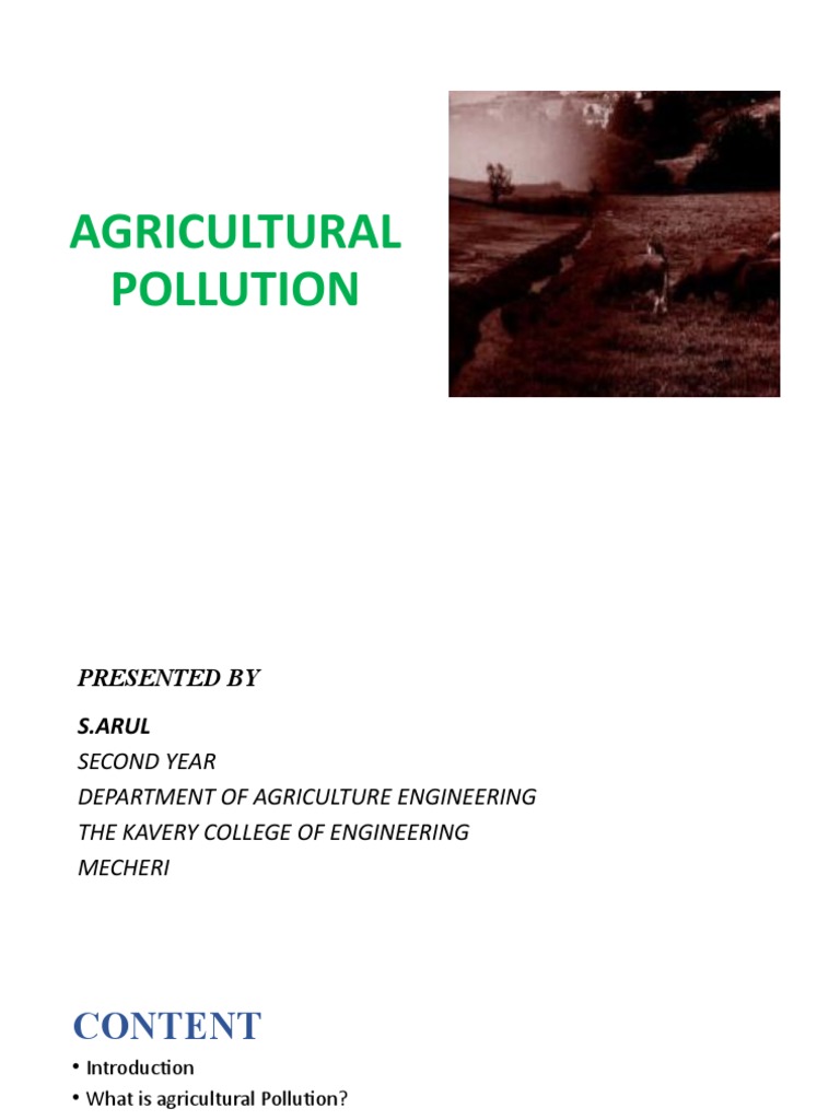 Agricultural Pollution | PDF | Water Pollution | Agriculture
