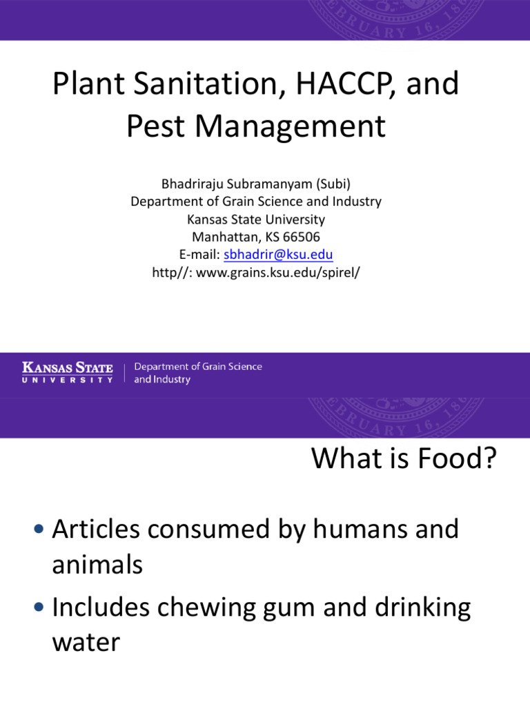 Plant Sanitation, HACCP, and Pest Management | Download Free PDF | Pest ...