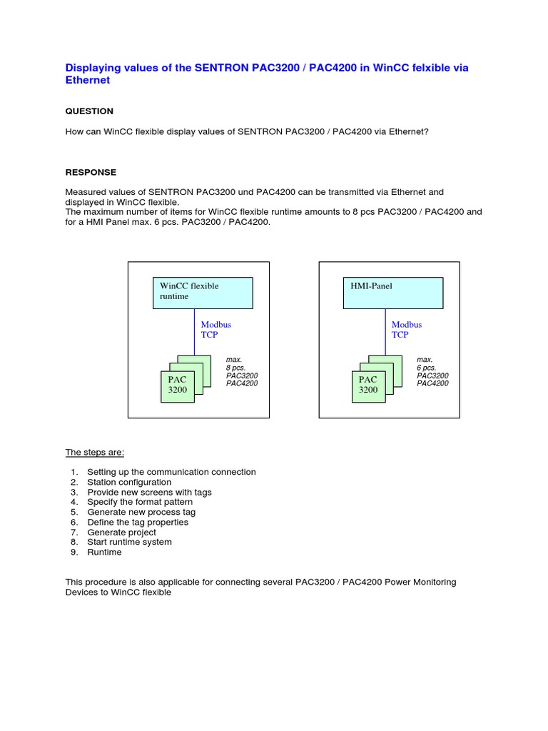 00 WinCC Flexible Con SENTRON PAC 3200 | PDF | Transmission Control ...