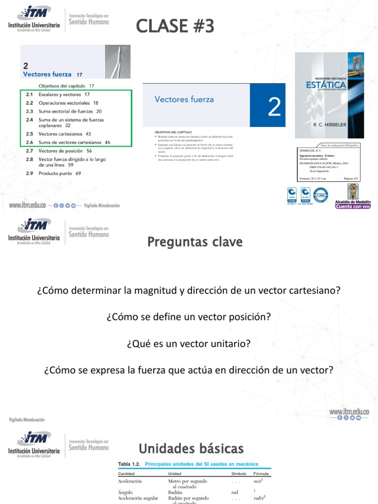 Clase 3. Vectores 3D PDF | PDF | Vector Euclidiano | Sistema de ...