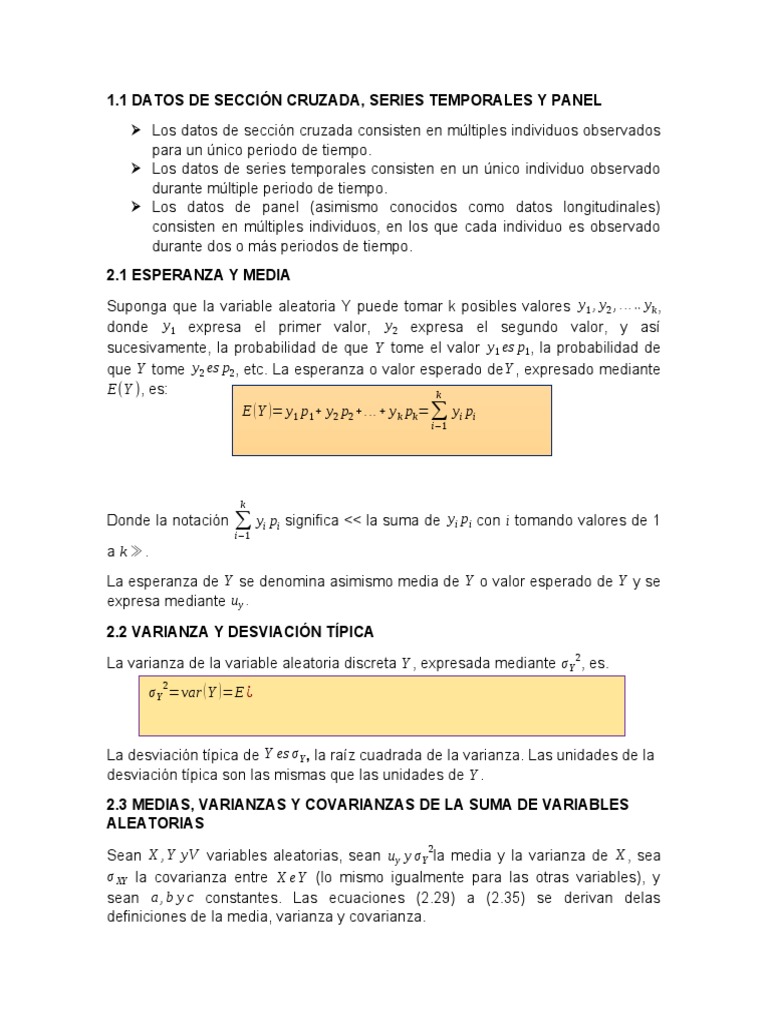 Ejercicios de Econometria | PDF | Desviación Estándar | Diferencia
