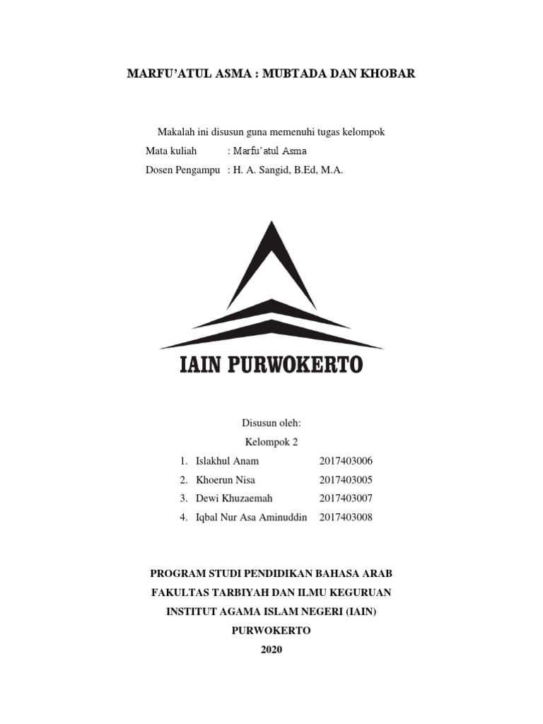 Makalah Mubtada Khobar PDF | PDF