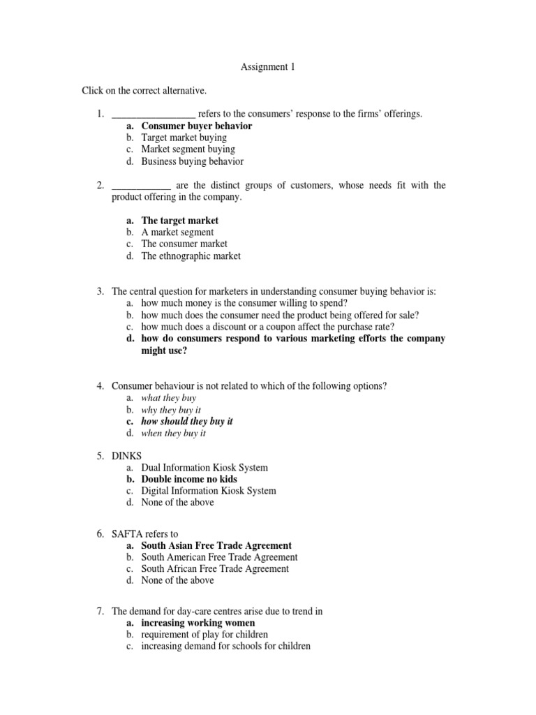 Week 1 Assignment Solution | PDF | Consumer Behaviour | Marketing Week 1 Assignment Solution | PDF | Consumer Behaviour | Marketing