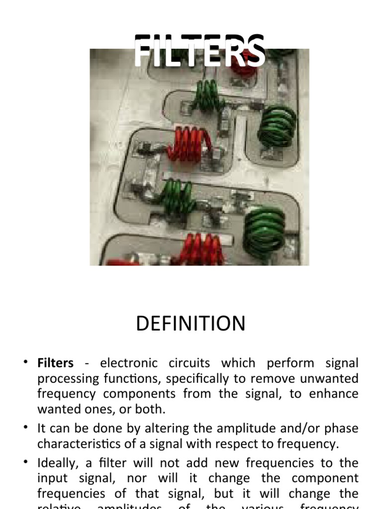 Introduction To Filters | PDF | Electronic Filter | Low Pass Filter