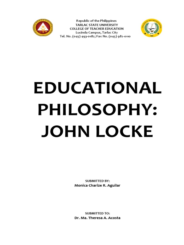 Educational Philosophy: John Locke: Republic of The Philippines | PDF ...