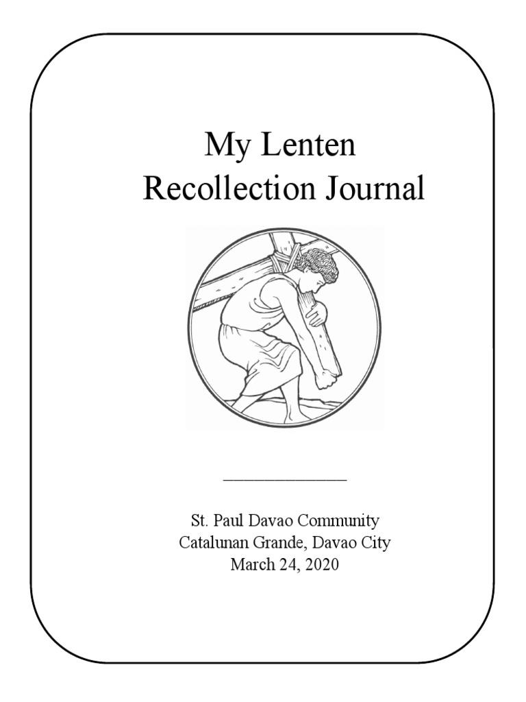 Lenten Recollection Journal 2020 | PDF