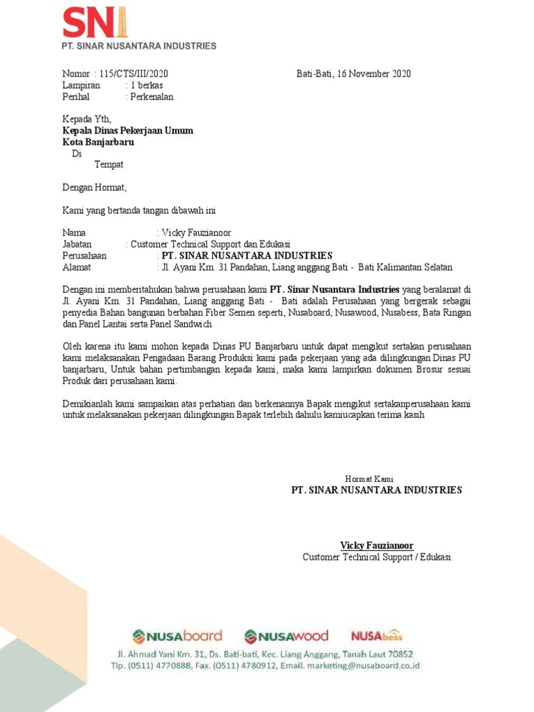 Surat Perkenalan | PDF