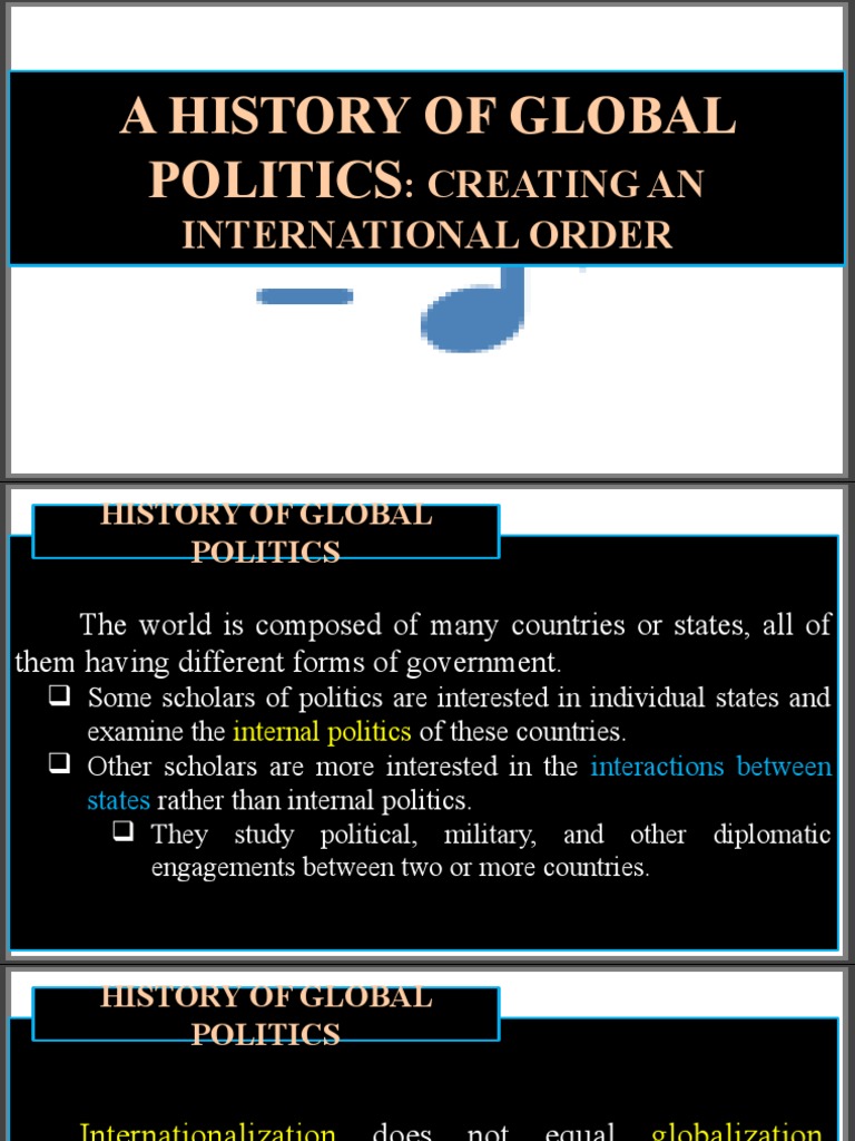 A History of Global Politics:: Creating An International Order | PDF ...