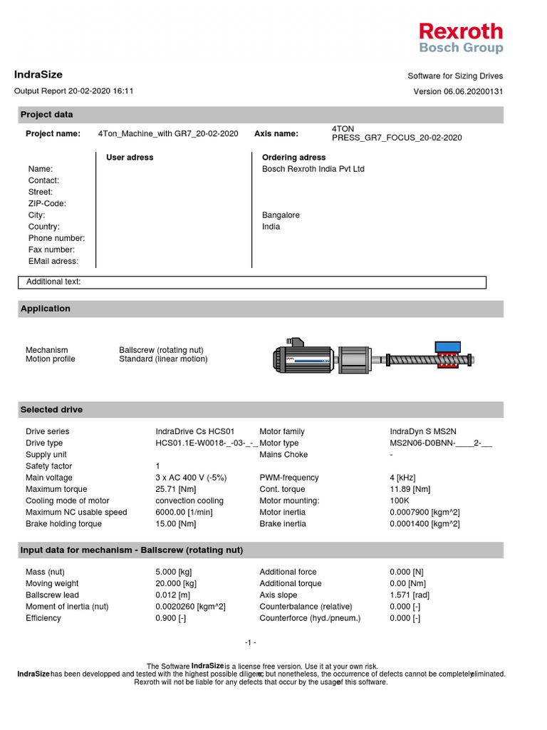 MS2N06-D0BNN & HCS01.1N - W0018 - 4ton - GR-10 Press - 20-02-2020 | PDF