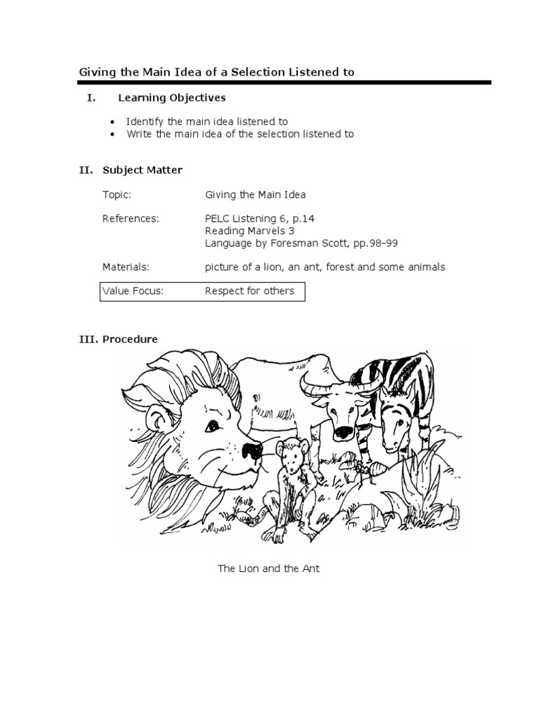 Main Idea Listening Activities for Grade 3 | PDF | Bees | Smoking