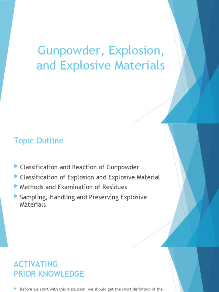 05 Gunpowder Explosion and Explosive Materials | PDF | Explosion ...