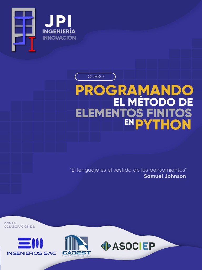 Brochure Mef Python | PDF | Método de elementos finitos | Programación de computadoras