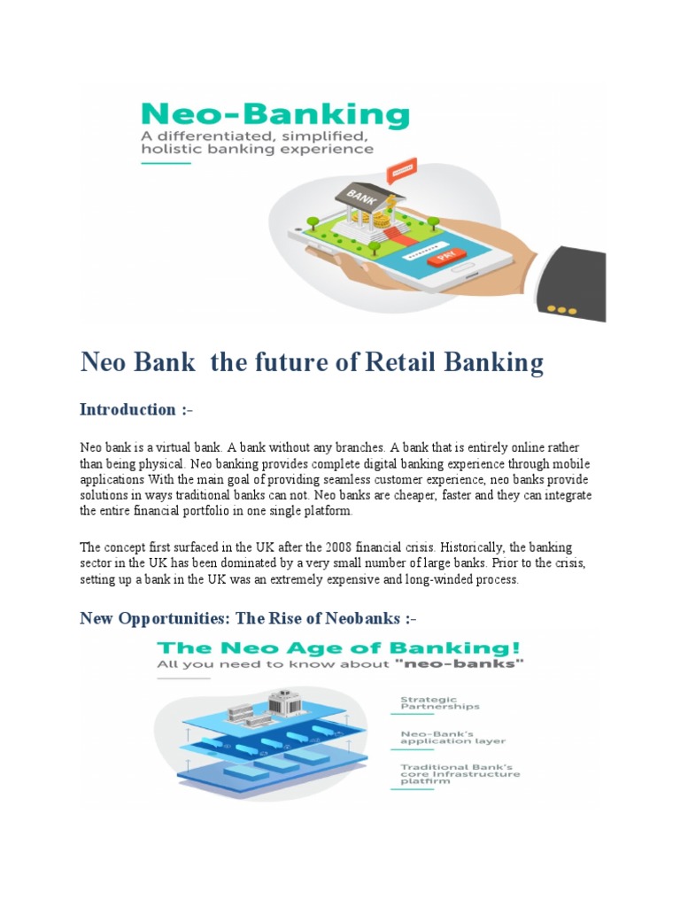 Neo Bank The Future of Retail Banking: Introduction | PDF | Financial ...