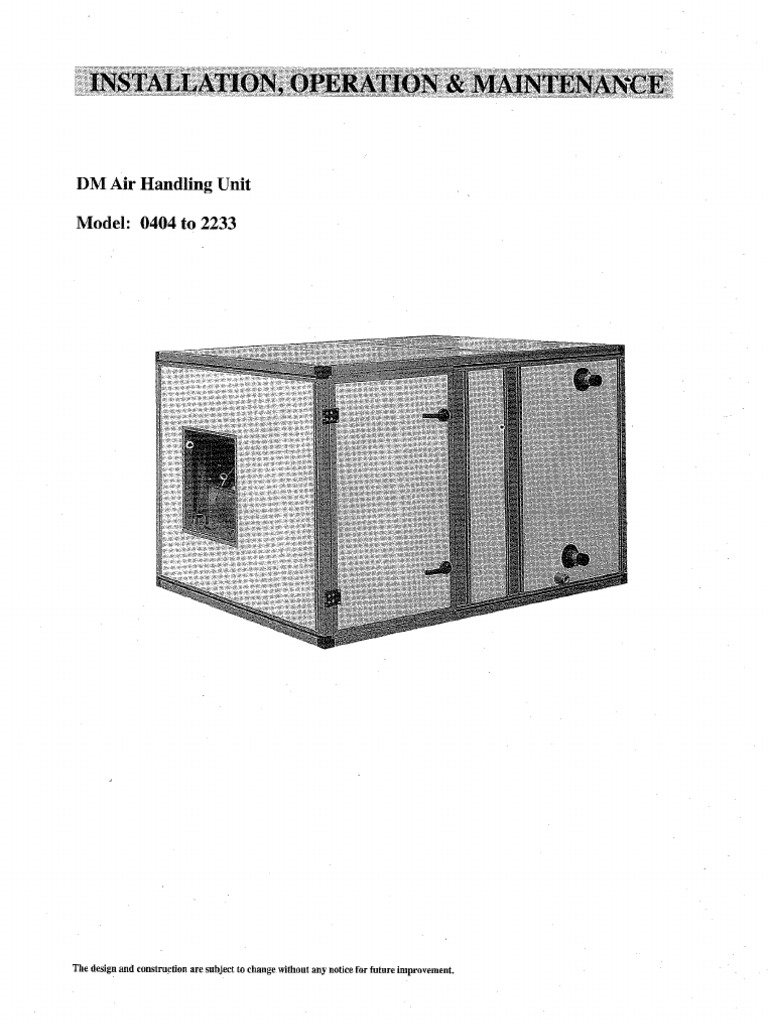 Acson AHU O&M Manual | PDF