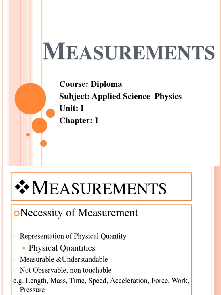 Understanding Measurements in Physics | PDF | International System Of ...