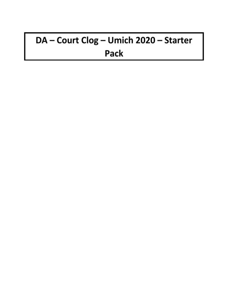 DA - Court Clog - Michigan Starter Packet | PDF | Prison | United ...
