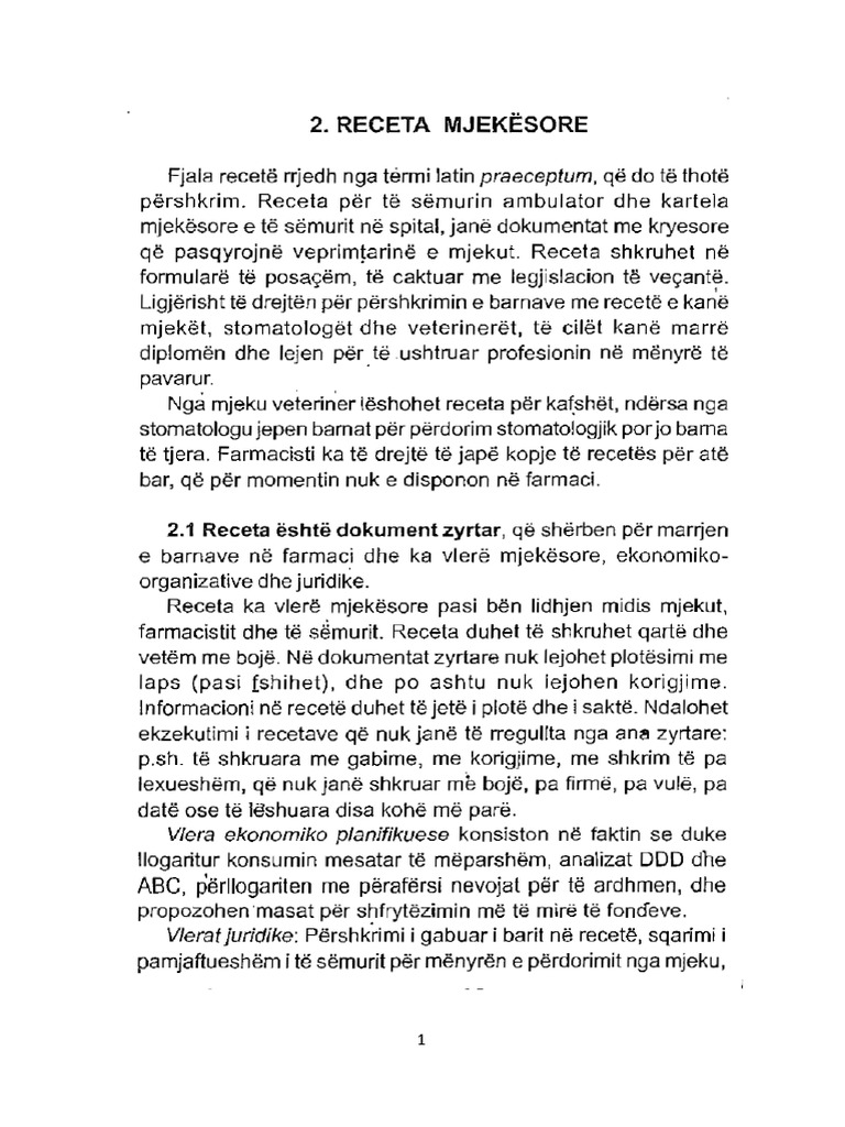 Receta Mjekesore - Unlocked | PDF