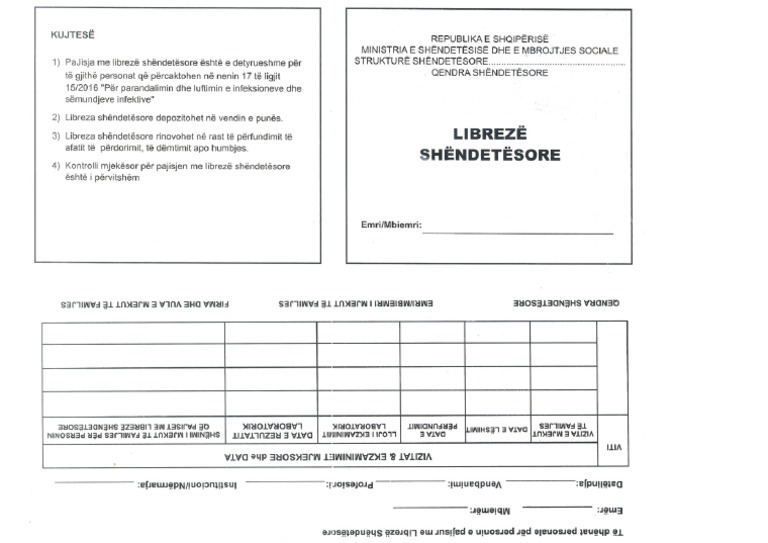 Libreze Shendetesore Ok1 | PDF