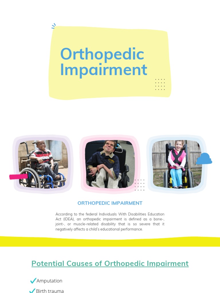 Orthopedic Impairment PDF | PDF | Cerebral Palsy | Disability