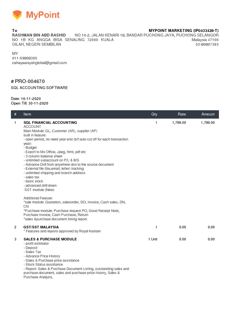 SQL Accounting Software | PDF | Sales | Value Added Tax