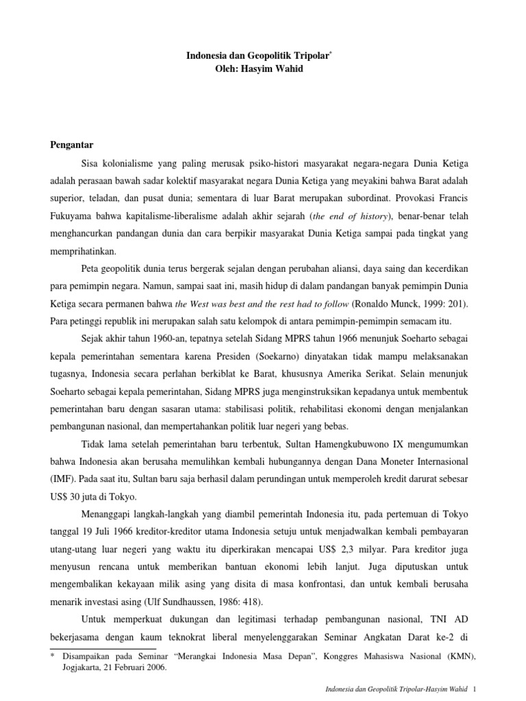 Geopolitik Tripolar | PDF | Politik