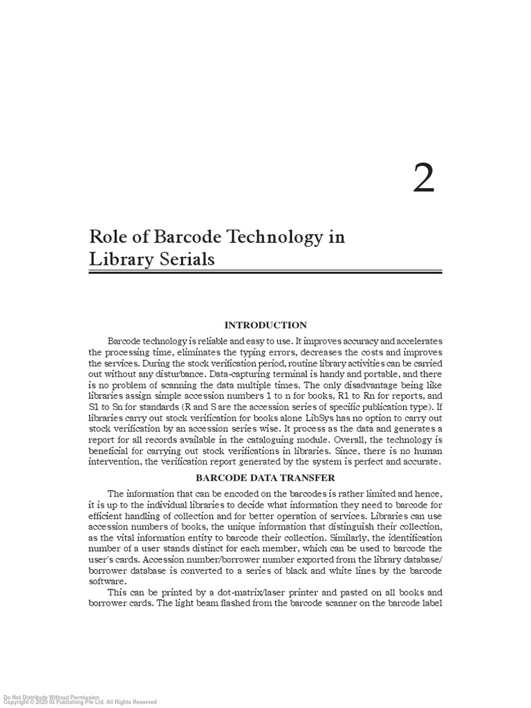 Role of Barcode Technology in Library Serials: Internet Resources For ...