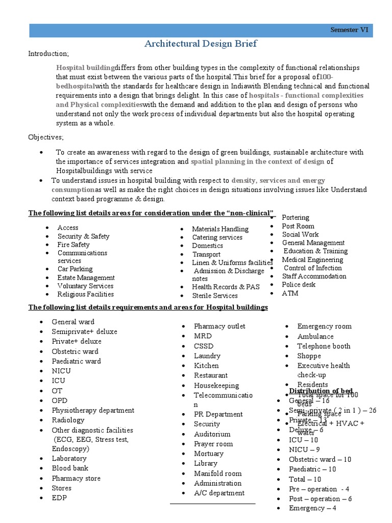 Hospital Brief | PDF | Health Facility | Hospital