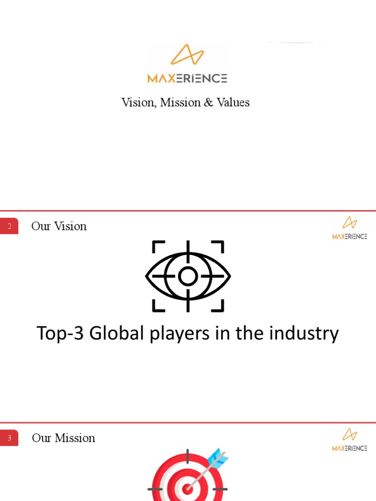 Vision, Mission & Values Overview | PDF | Creativity | Leverage (Finance)