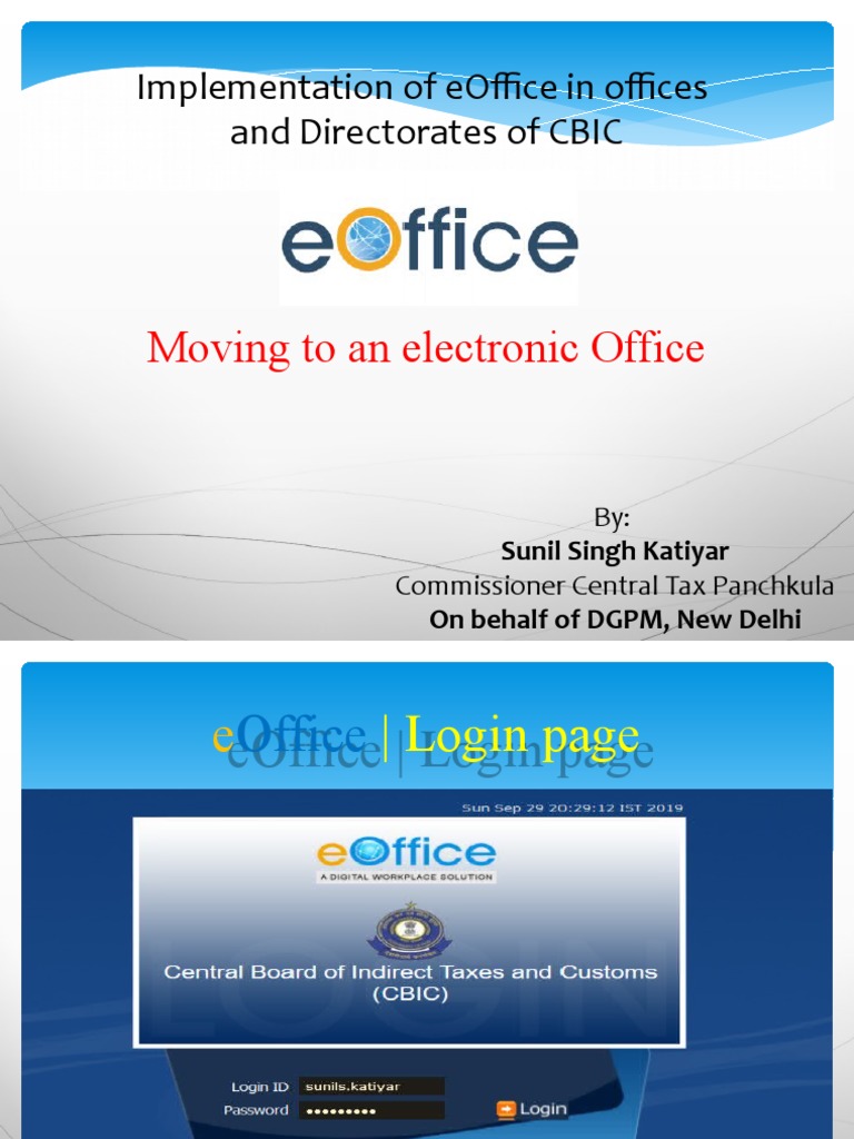 eOffice Implementation in CBIC Offices | PDF | Internet Access | Image ...