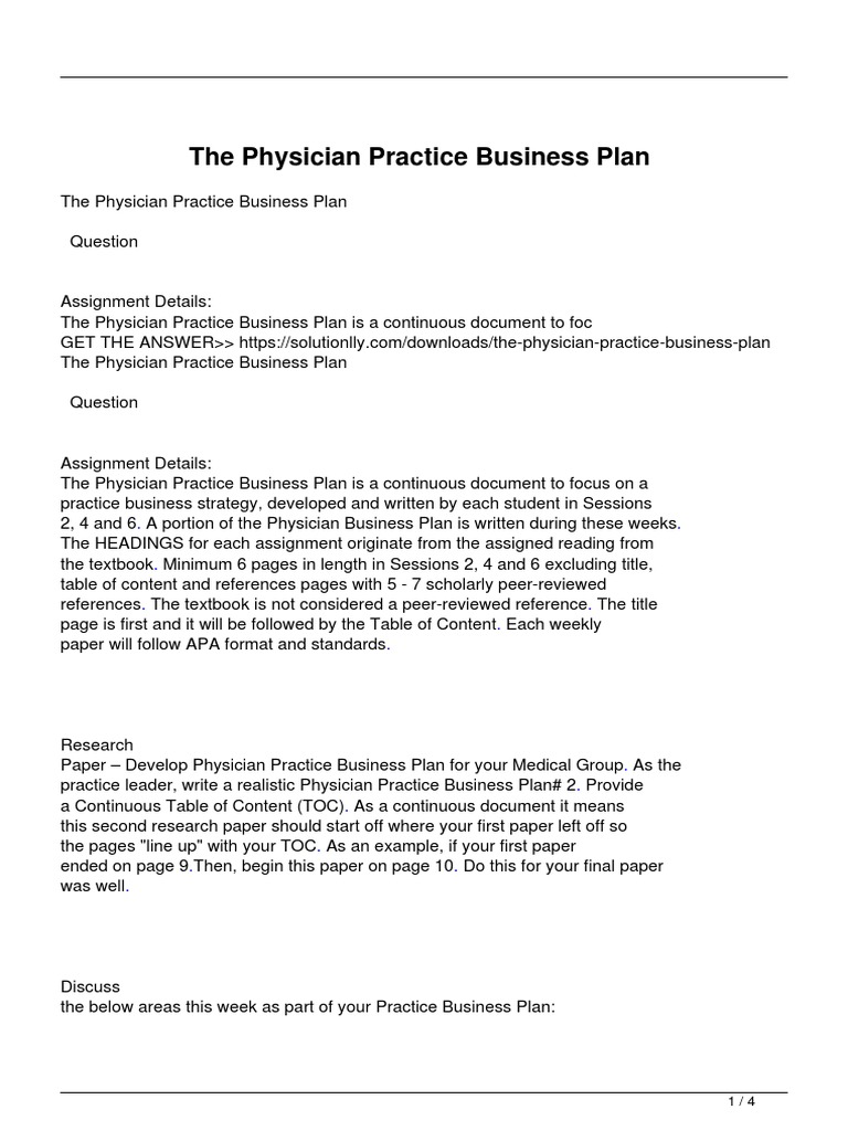 The Physician Practice Business Plan | PDF | Salary | 401(K)